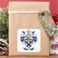 Kirkpatrick Family Crest Coat of Arms Square Sticker | Zazzle