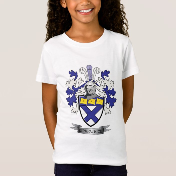 Kirkpatrick Family Crest Coat of Arms T-Shirt | Zazzle.com