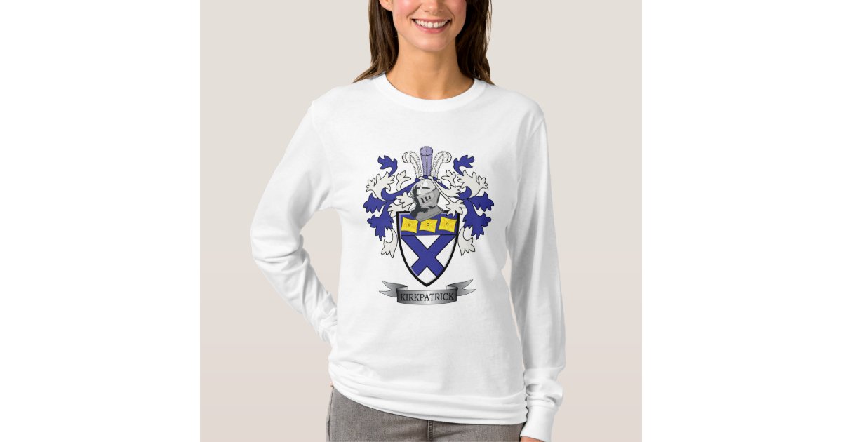 Kirkpatrick Family Crest Coat of Arms T-Shirt | Zazzle