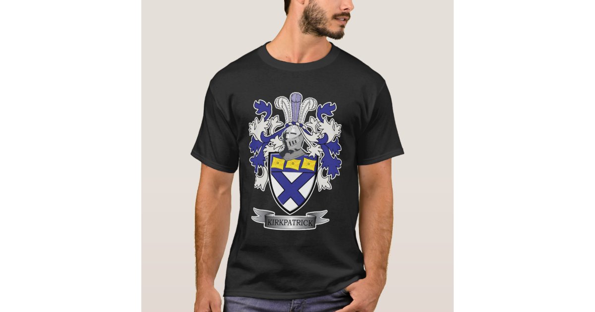 Kirkpatrick Family Crest Coat of Arms T-Shirt | Zazzle