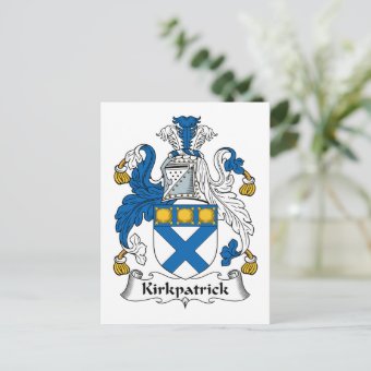 Kirkpatrick Family Crest Postcard | Zazzle