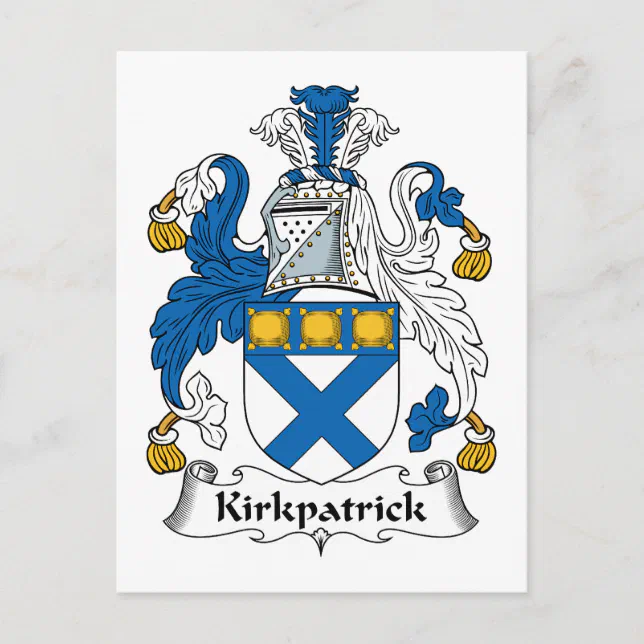 Kirkpatrick Family Crest Postcard | Zazzle