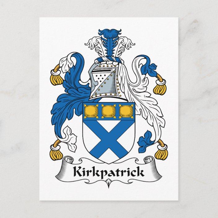 Kirkpatrick Family Crest Postcard | Zazzle.com