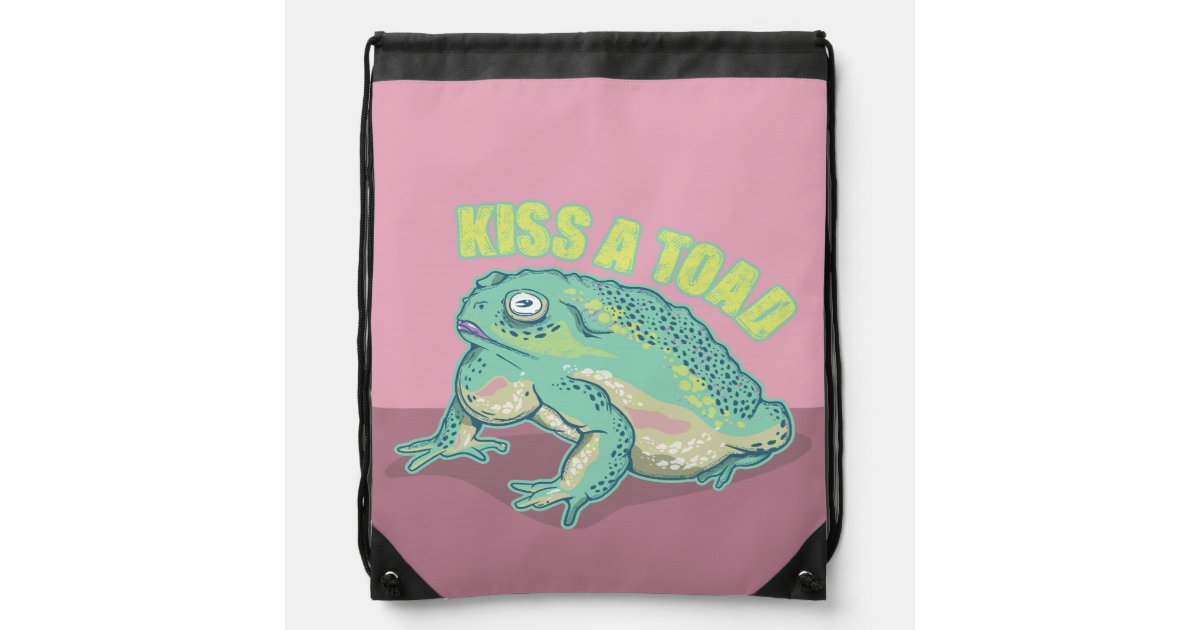Kiss a toad drawstring bag | Zazzle