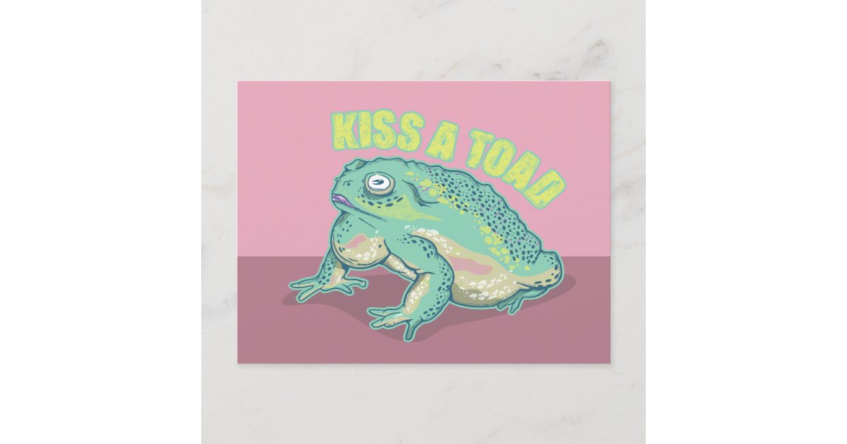 Kiss a toad postcard | Zazzle