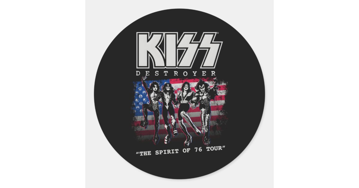 Kiss Destroyer The Spirit Of '76 Classic Round Sticker | Zazzle