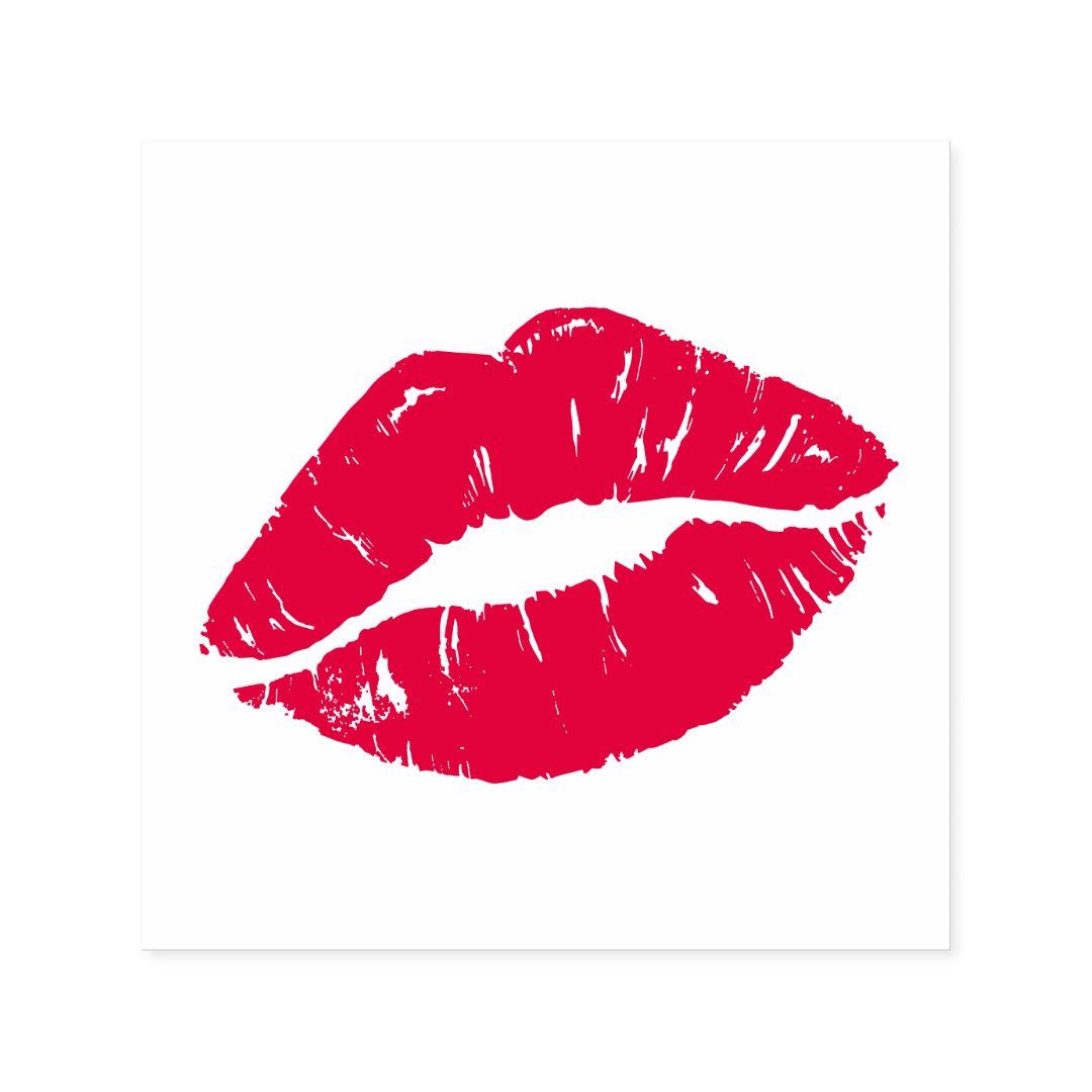 Kiss Lip Self-inking Stamp | Zazzle