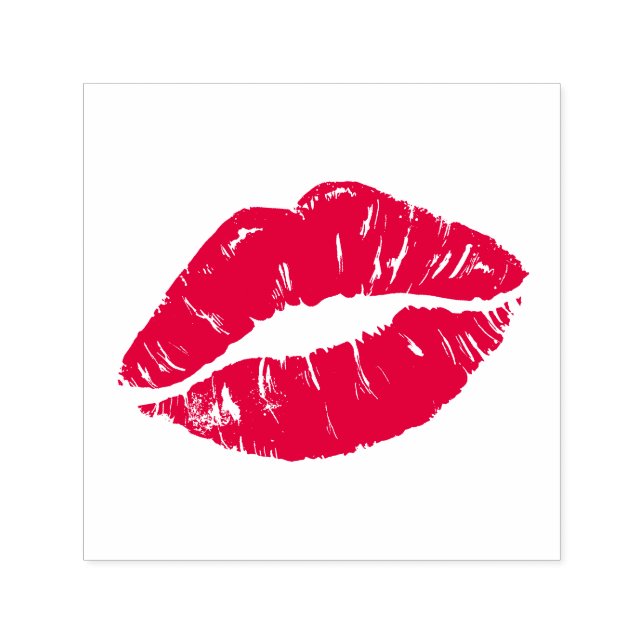 Custom Stamps Self Inking Mini Lipstick Kiss Rubber Stamp, Tiny ...
