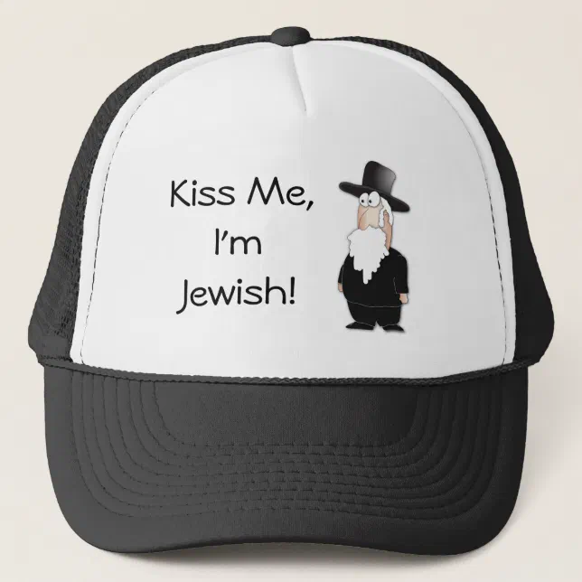 Kiss Me,I'm Jewish! funny hat | Zazzle