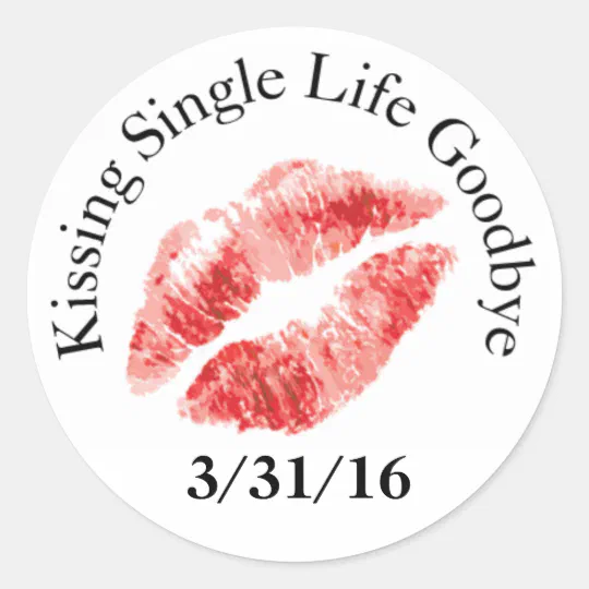 Kiss Single Life Goodbye Stickers | Zazzle.com