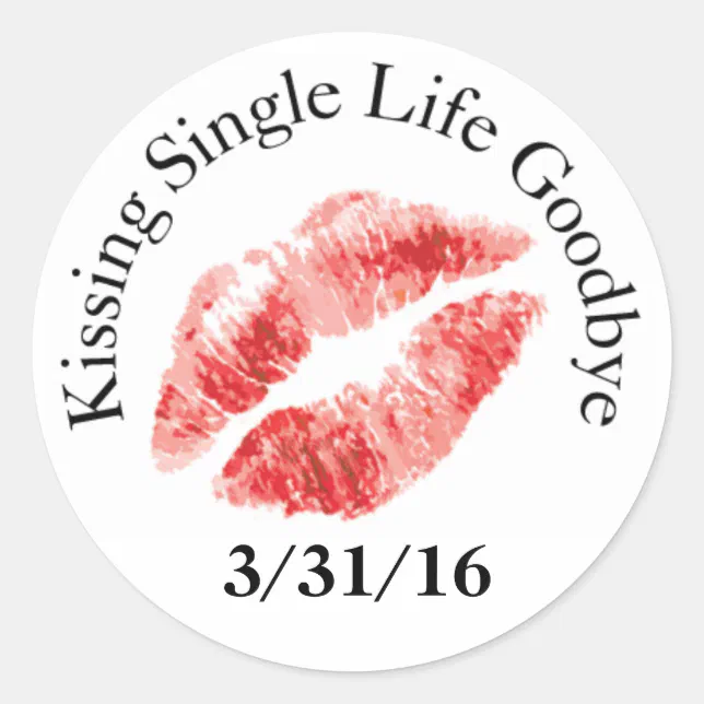Kiss Single Life Goodbye Stickers | Zazzle