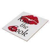 Kiss the Cook Tile | Zazzle