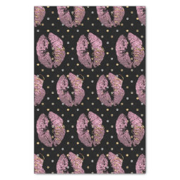Kissable Pink Glitter Lips Tissue Paper | Zazzle