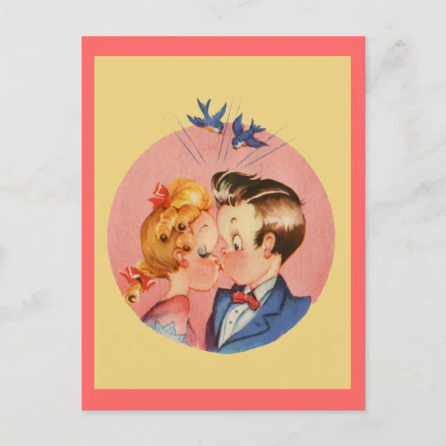 Kissing Couple Postcard | Zazzle