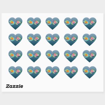 Kissing Fish sticker | Zazzle
