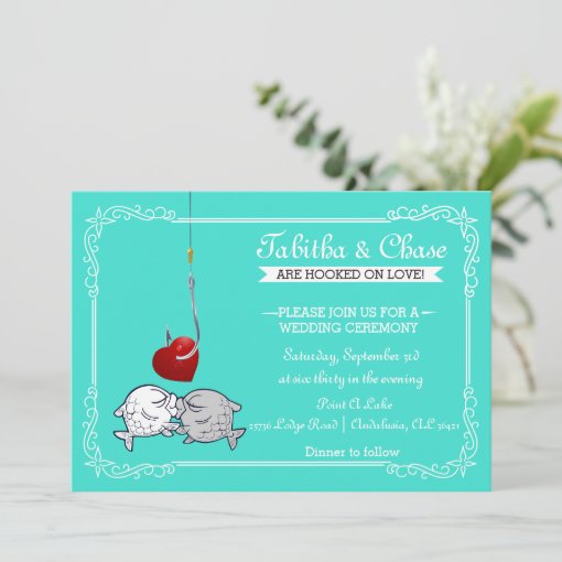 Kissing Fish Wedding Invitations | Zazzle