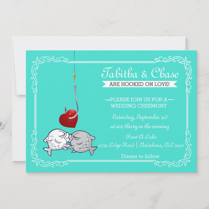 Kissing Fish Wedding Invitations | Zazzle