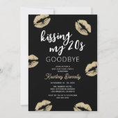 Kissing my 20s Goodbye 30th Birthday Invitation | Zazzle