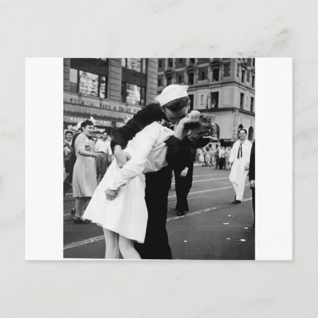 Kissing the War Goodbye at Times Square Postcard | Zazzle