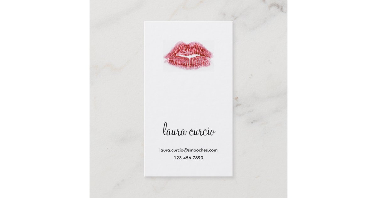 Kissy Face Business Card | Zazzle