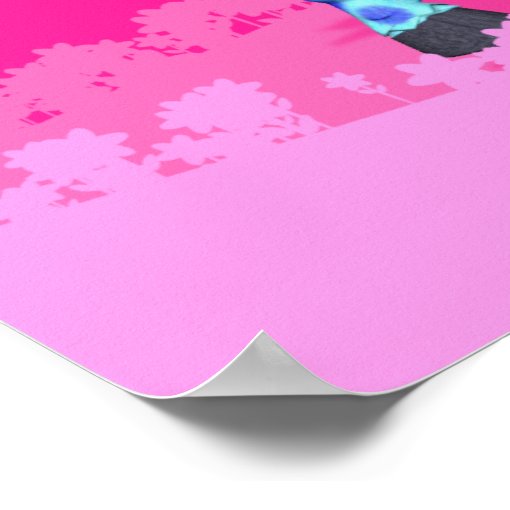 Kissy Moo 18x18 Poster | Zazzle