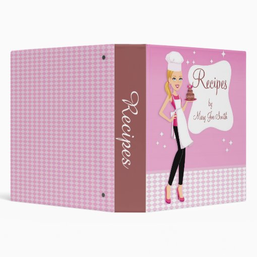 Kitchen Art Custom Recipe Binder Personalized | Zazzle