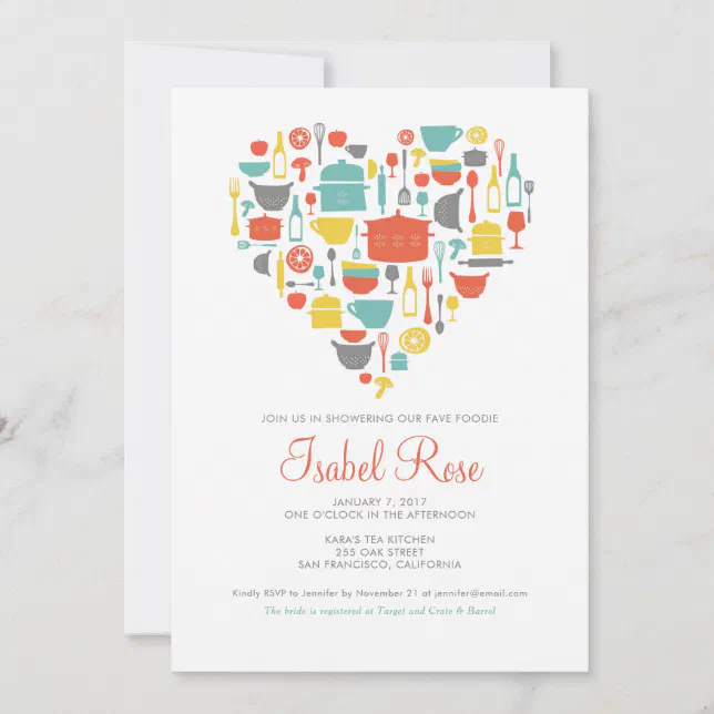 Kitchen Bridal Shower Invitation | Zazzle