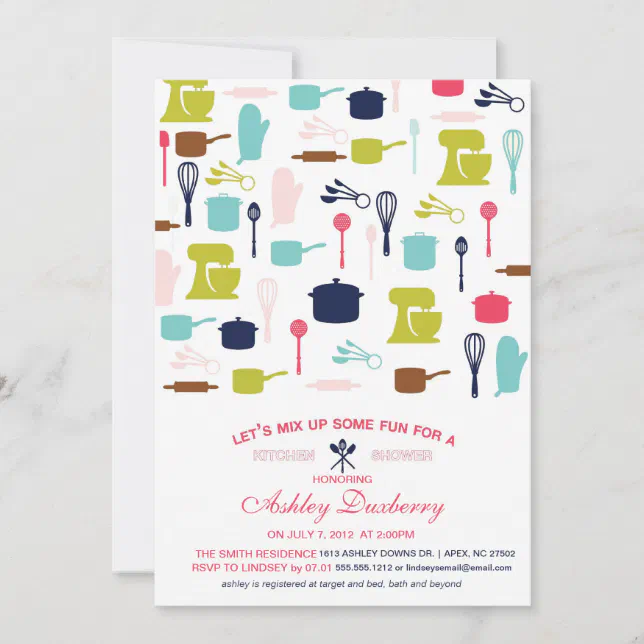 Kitchen Bridal Shower, Stock The Kitchen Invitation | Zazzle