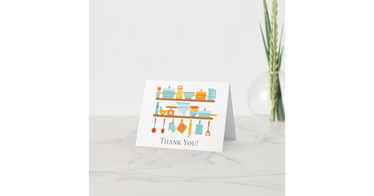 Kitchen Bridal Shower Thank You | Zazzle