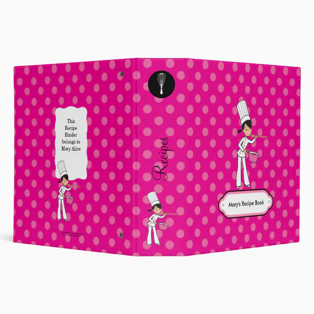 Kitchen Chef Recipe Album 2" Binder Organizer | Zazzle