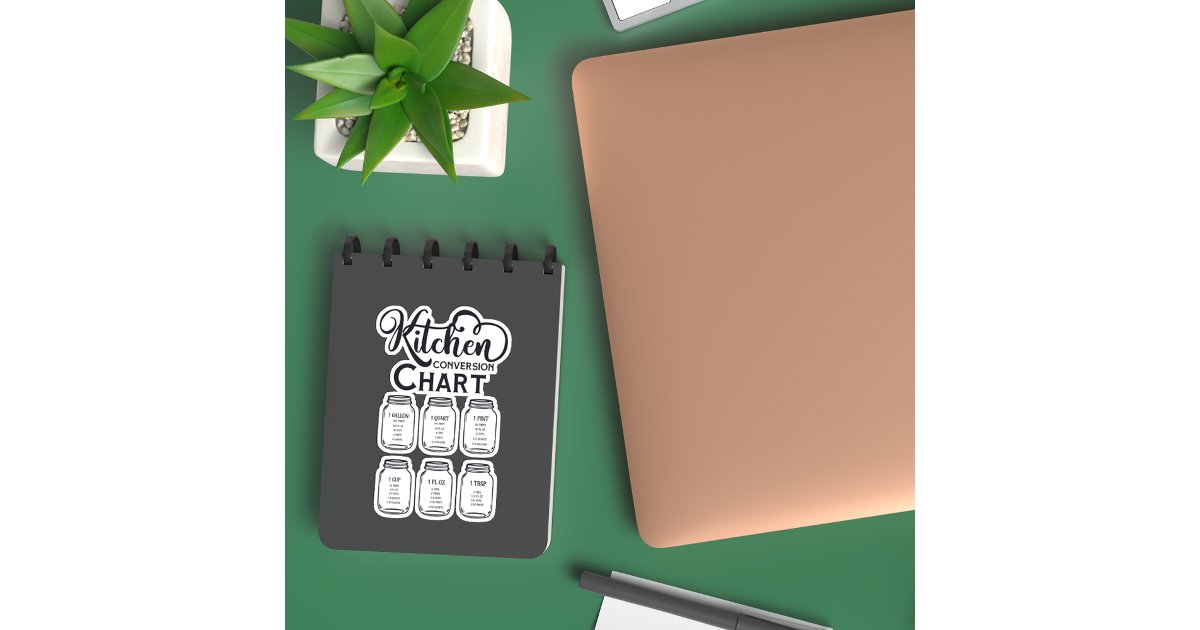 Kitchen Conversion Chart Sticker | Zazzle