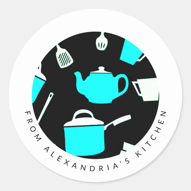 Kitchen Cookware & Utensils | From the Kitchen Of Classic Round Sticker ...