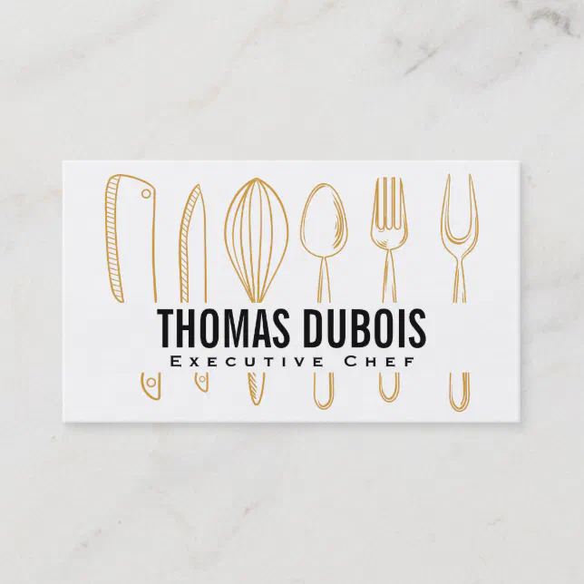 Kitchen Culinary Tools Business Card | Zazzle