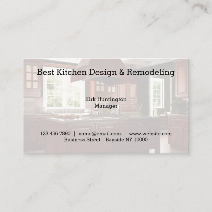 Kitchen Design And Remodeling Business Card | Zazzle.com