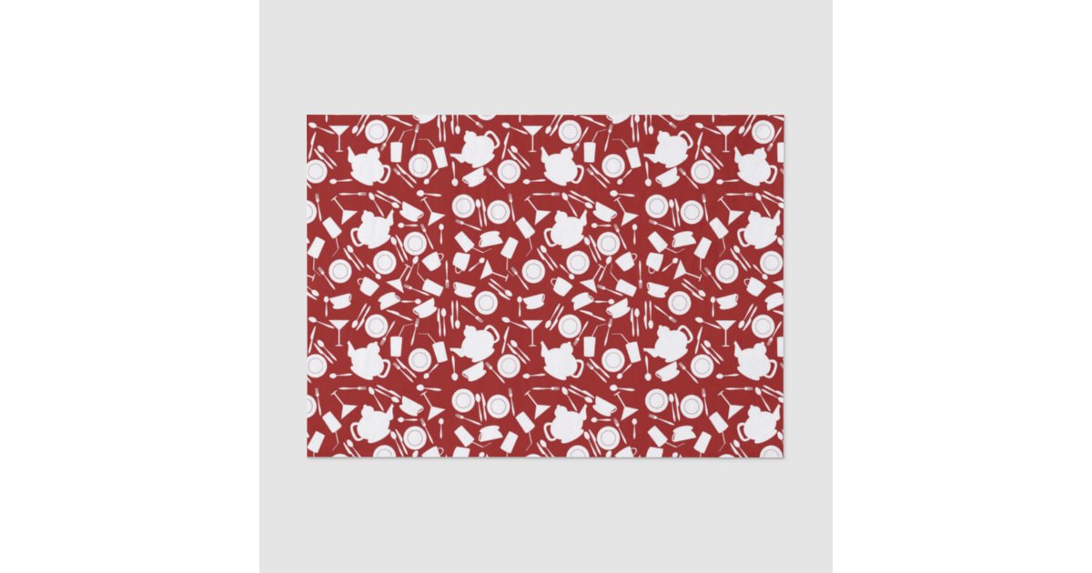 Kitchen Elements Pattern Tissue Paper | Zazzle