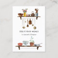 Kitchen Meal Chef Catering Review Request QR Code Business Card | Zazzle