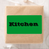 Kitchen Moving Labels in Green | Zazzle