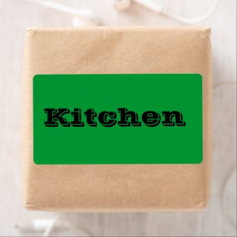 Kitchen Moving Labels in Green | Zazzle