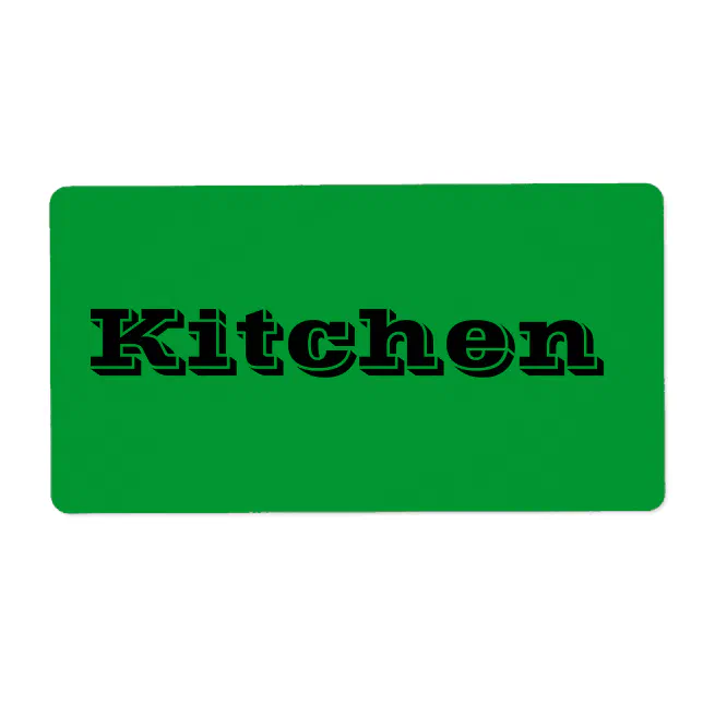 Kitchen Moving Labels in Green | Zazzle