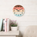 Kitchen Pastel Colors Designer Inspired Large Clock | Zazzle