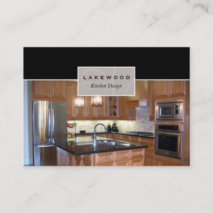 Kitchen Photo Business Card | Zazzle