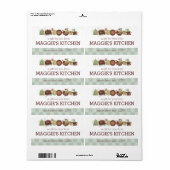 Kitchen pots pans utensils cooking catering chef label | Zazzle