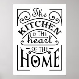 Kitchen quote design poster | Zazzle