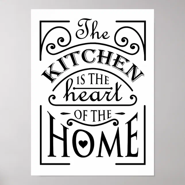 Kitchen quote design poster | Zazzle