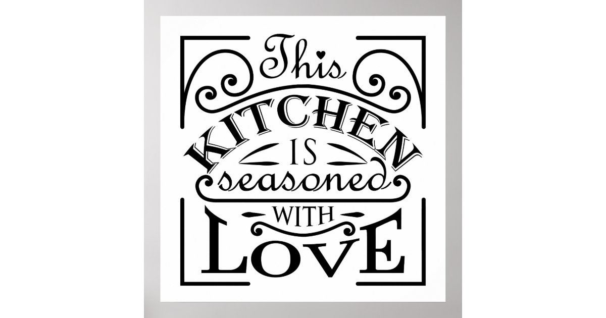 Kitchen quote design. poster | Zazzle