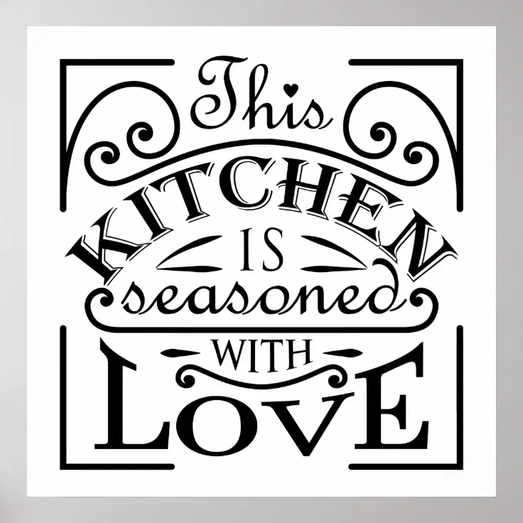 Kitchen quote design. poster | Zazzle