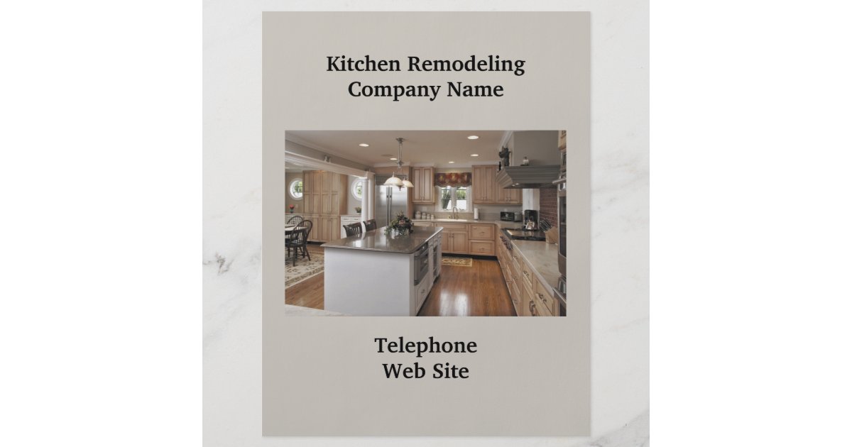 Kitchen Remodeler3 Business Flyer | Zazzle