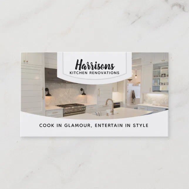 Kitchen Renovations Slogans Business Cards | Zazzle
