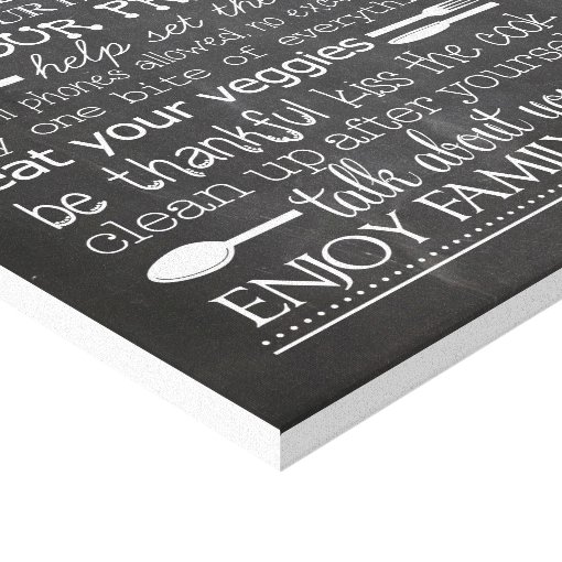 Kitchen Rules Canvas | Zazzle