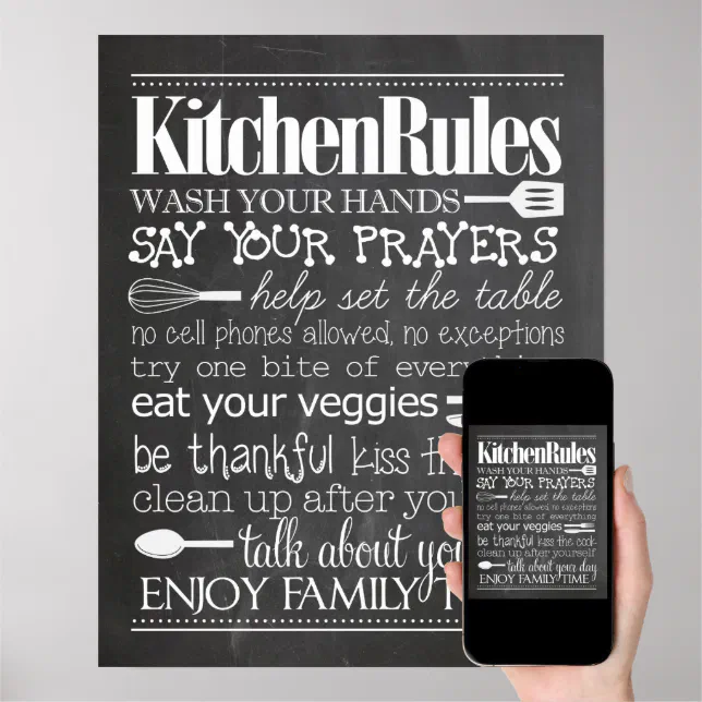 Kitchen Rules Poster | Zazzle